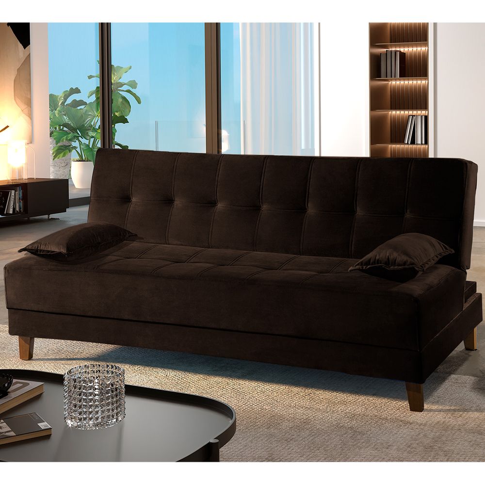 Sofá Cama Arpoador - Marrom - catalogo da Sono show
