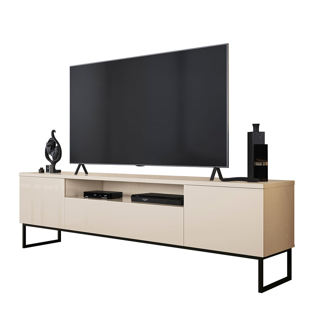 Rack Columba para Tv de até 75" - Offwhite - catalogo da Sono show