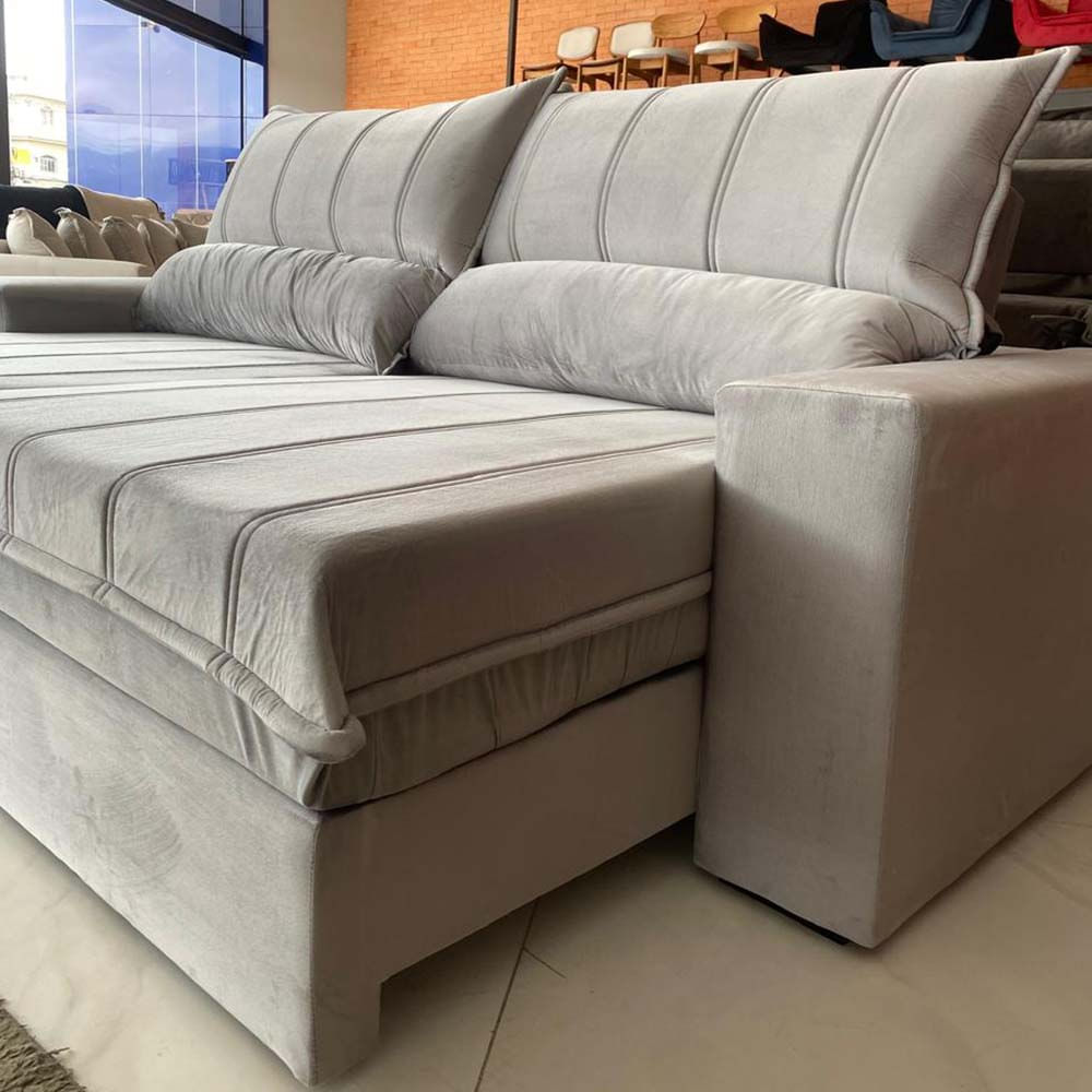 Sofá Monte Rey – Retrátil e Reclinável – Prata – 250cm - catalogo da ...